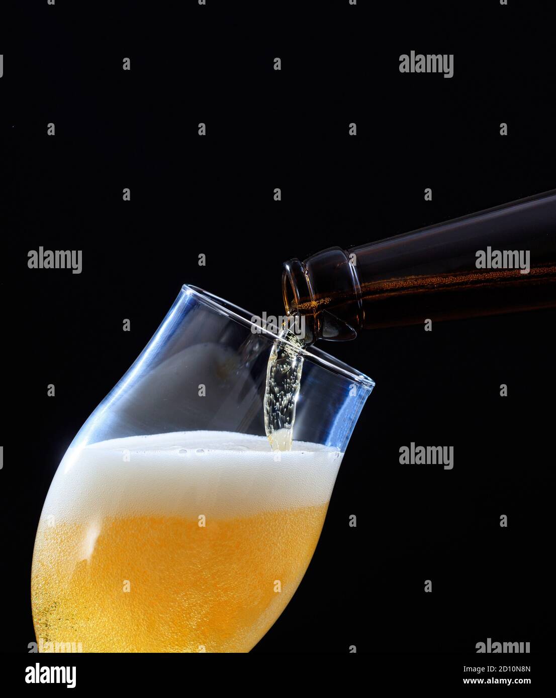 Pouring Bottle Beer Glass High Resolution Stock Photography and Images ...