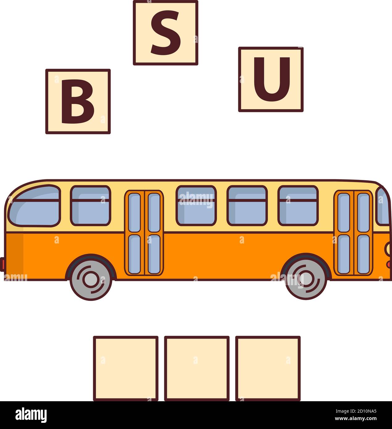 Child writing school bus hi-res stock photography and images - Alamy