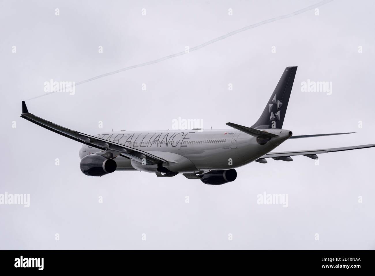 Air Canada Airbus A330 -300 jet airliner plane C-GEGP taking off in bad ...