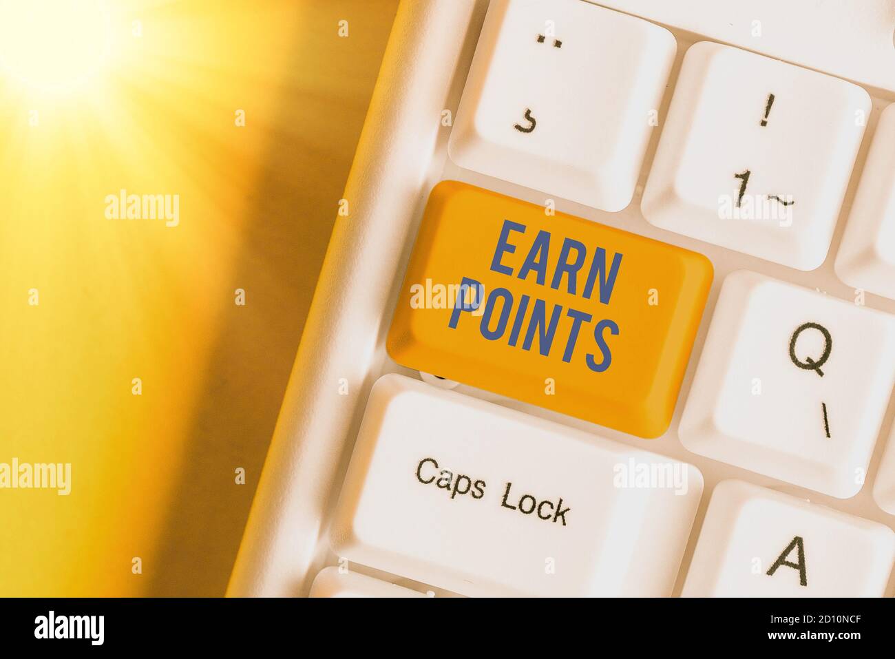 Text sign showing Earn Points. Business photo text getting praise or ...