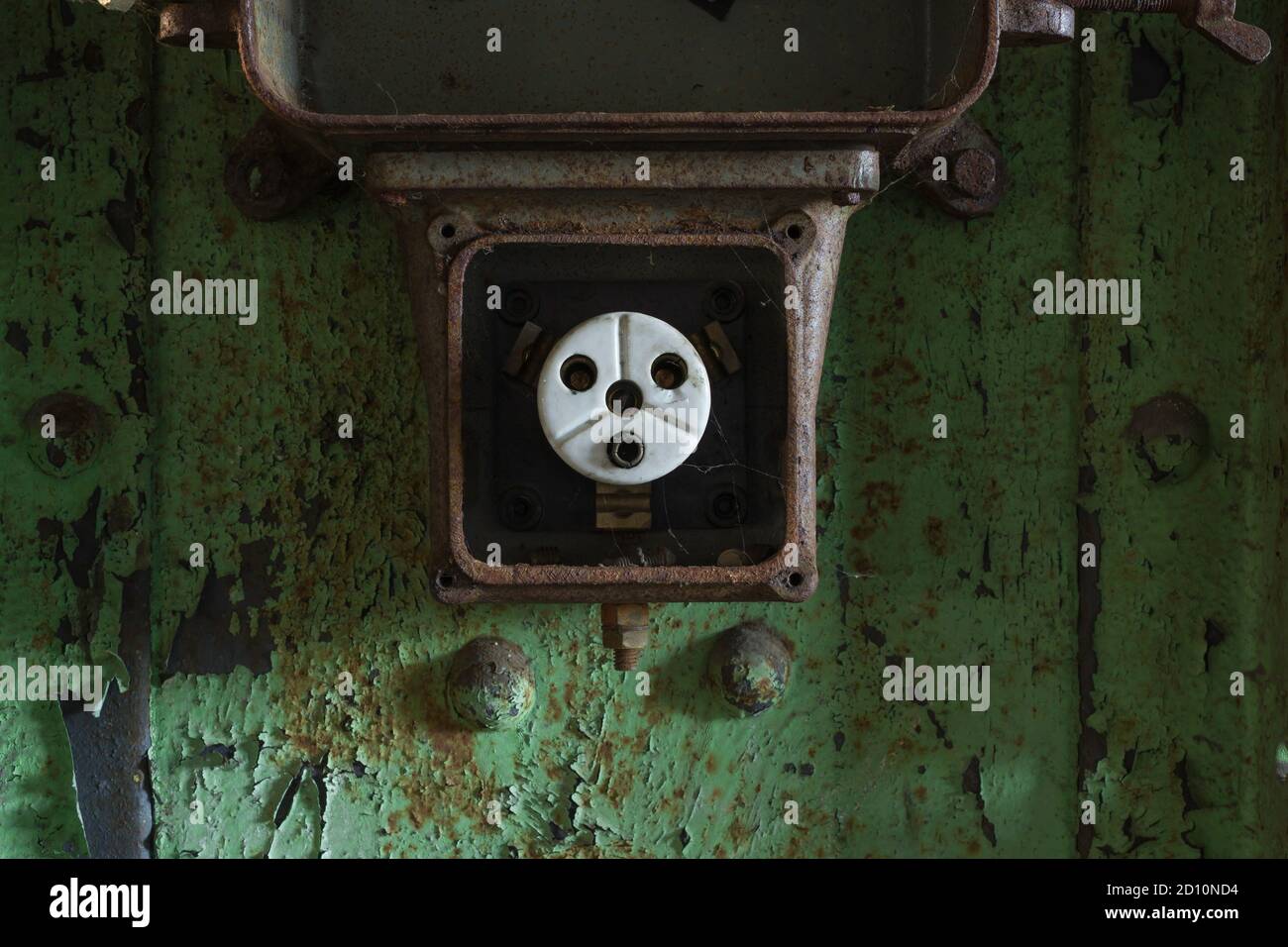 Ceramic industrial power outlet Stock Photo - Alamy