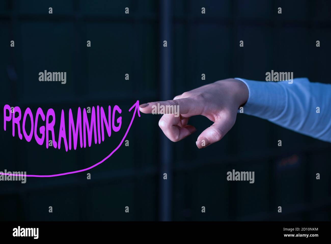 Text sign showing Programming. Business photo text the process of ...