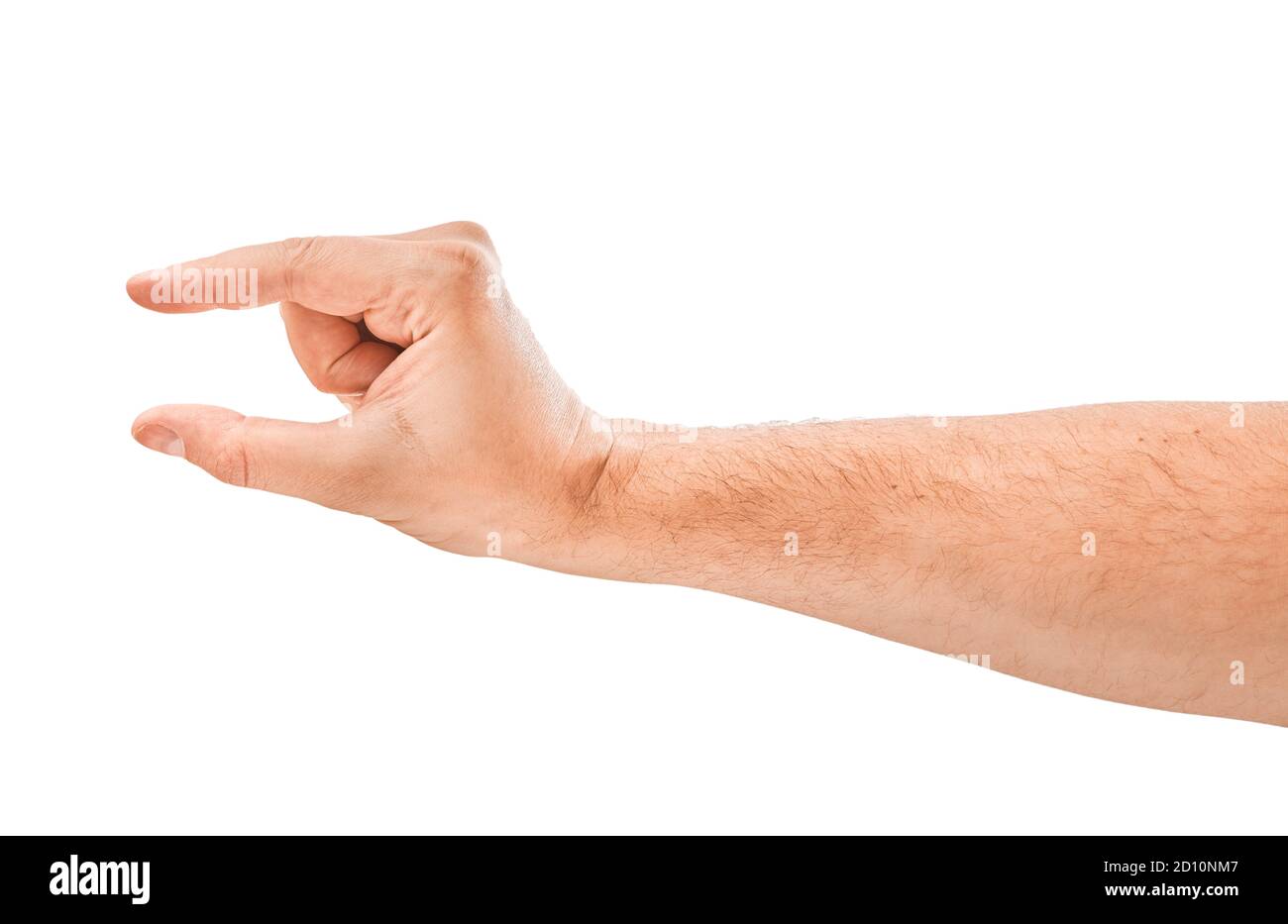 adult man hands hold something, isolated on white Stock Photo - Alamy