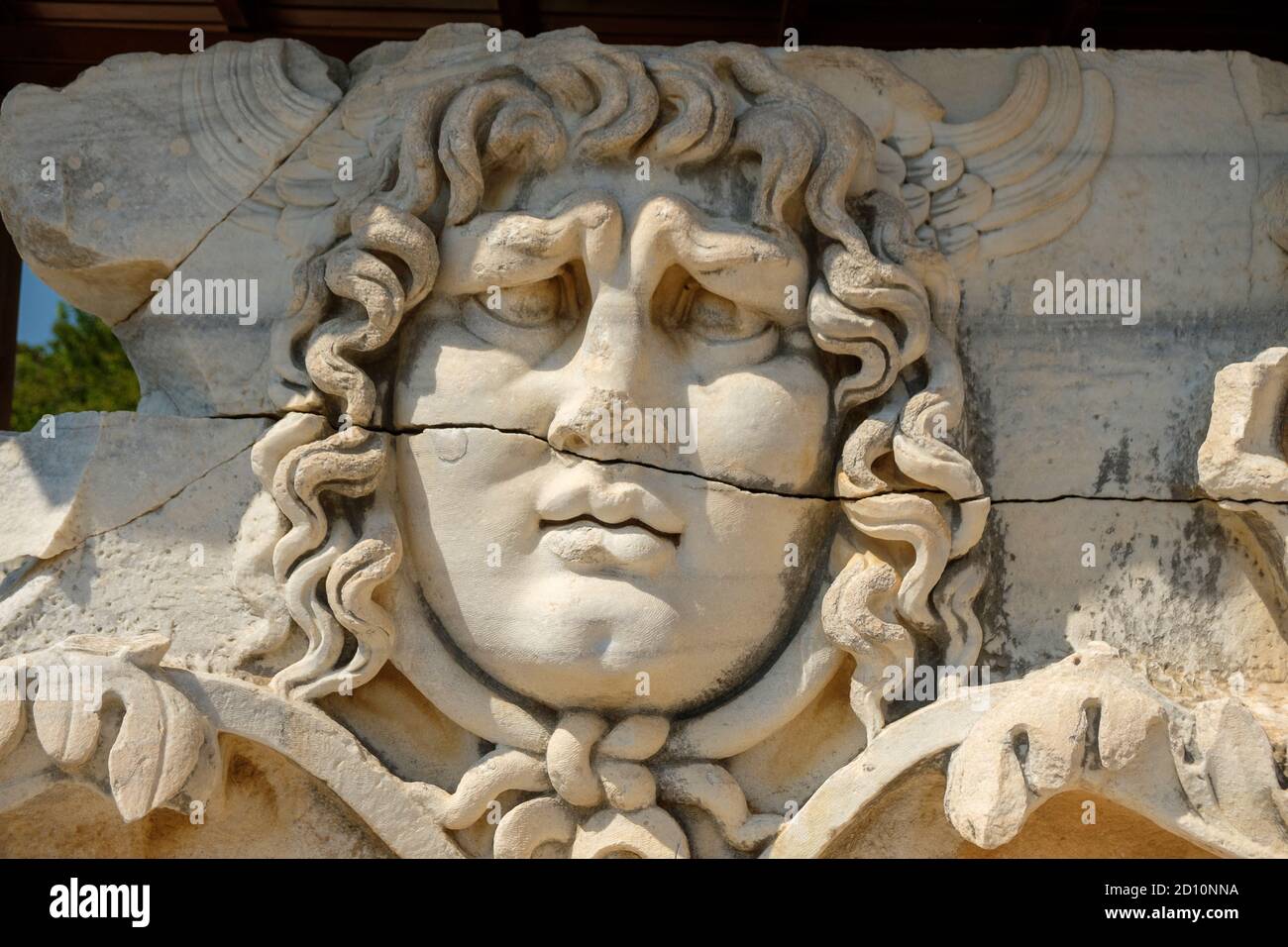 Head of man in the Temple of Apollo - Ancient Greek relief - wall ...