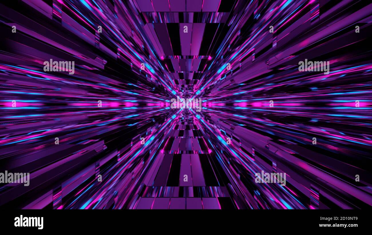 Speed Effect of Light Moving Luminous Tunnel 4k uhd 3d illustration ...
