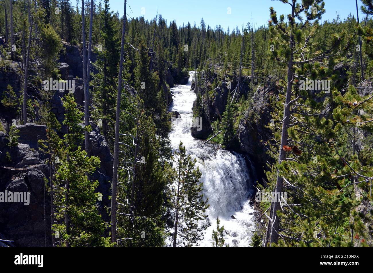 Kepler cascades yellowstone national hi-res stock photography and ...