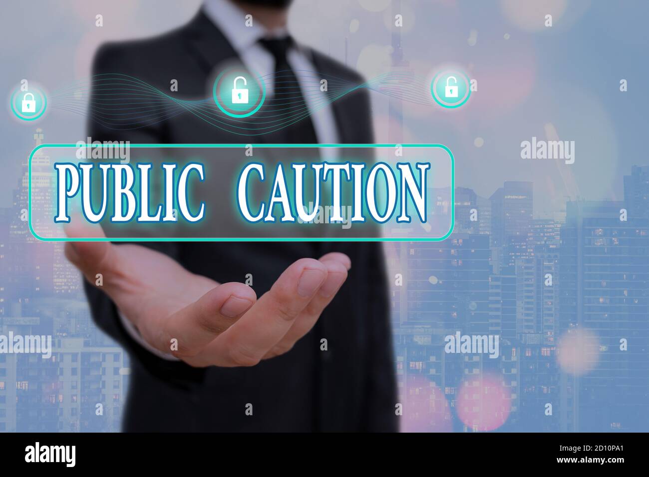 Writing note showing Public Caution. Business concept for formal ...