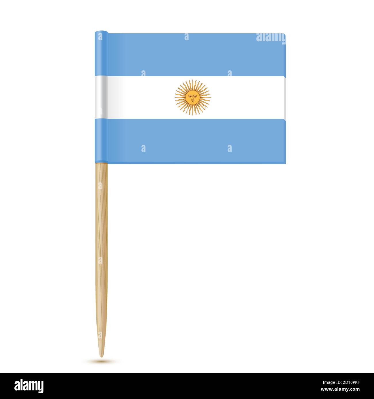 Argentina flag toothpick on white background Stock Vector Image & Art ...