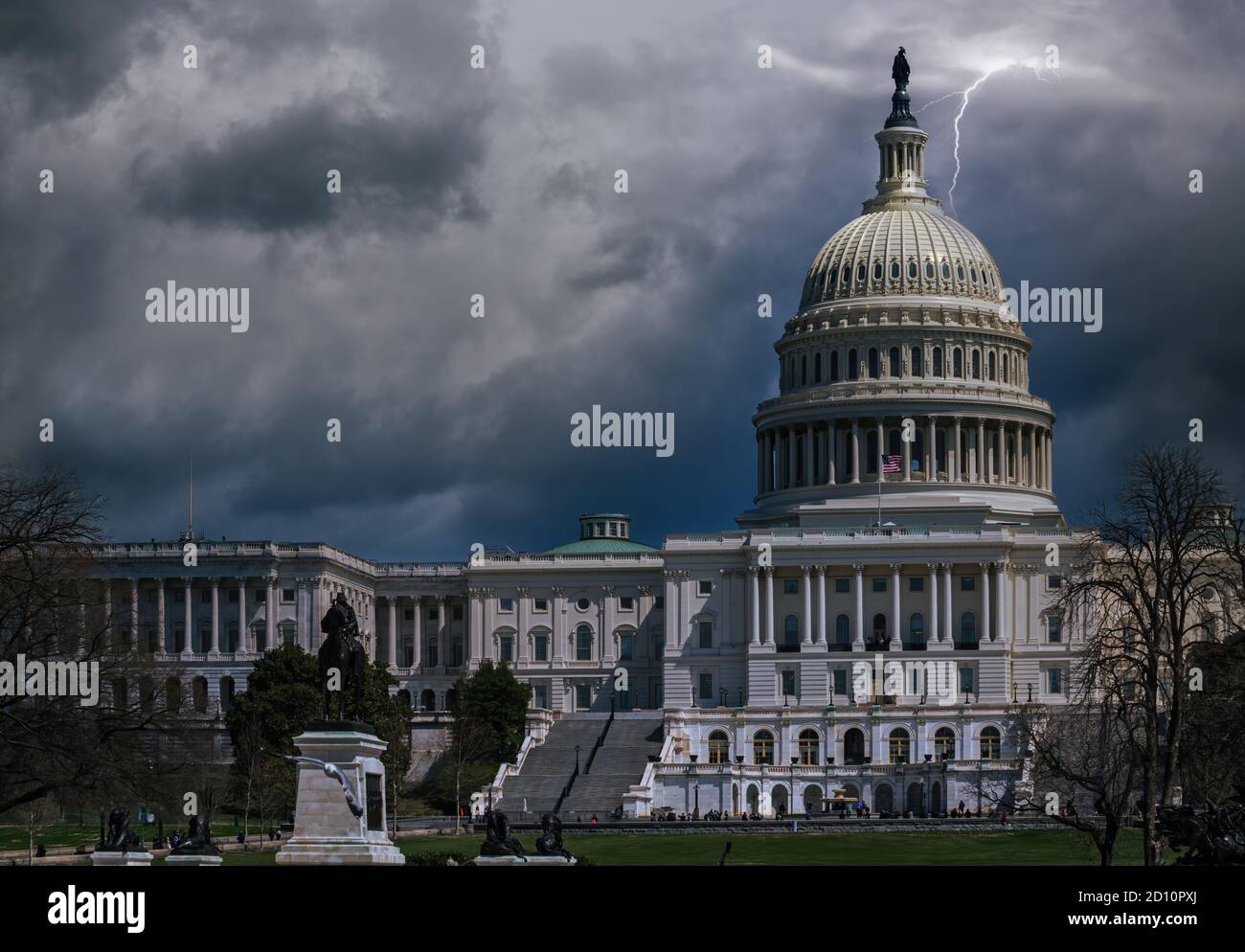 US National Capitol in Washington, DC. Symbol of American Power Stock ...