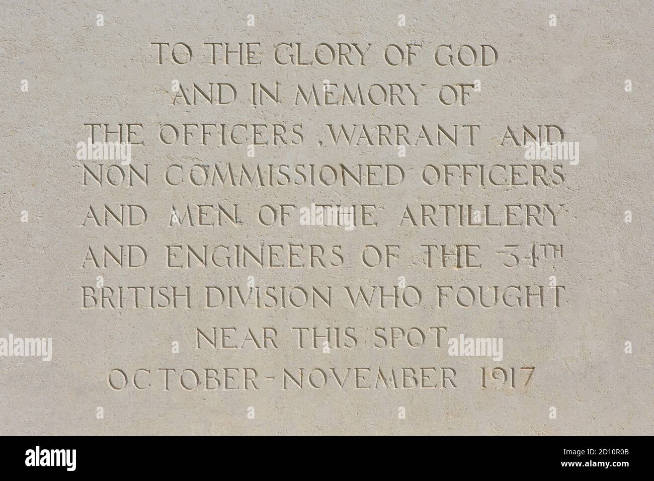 Commemorative plaque at the 34th Division World War I Memorial in ...