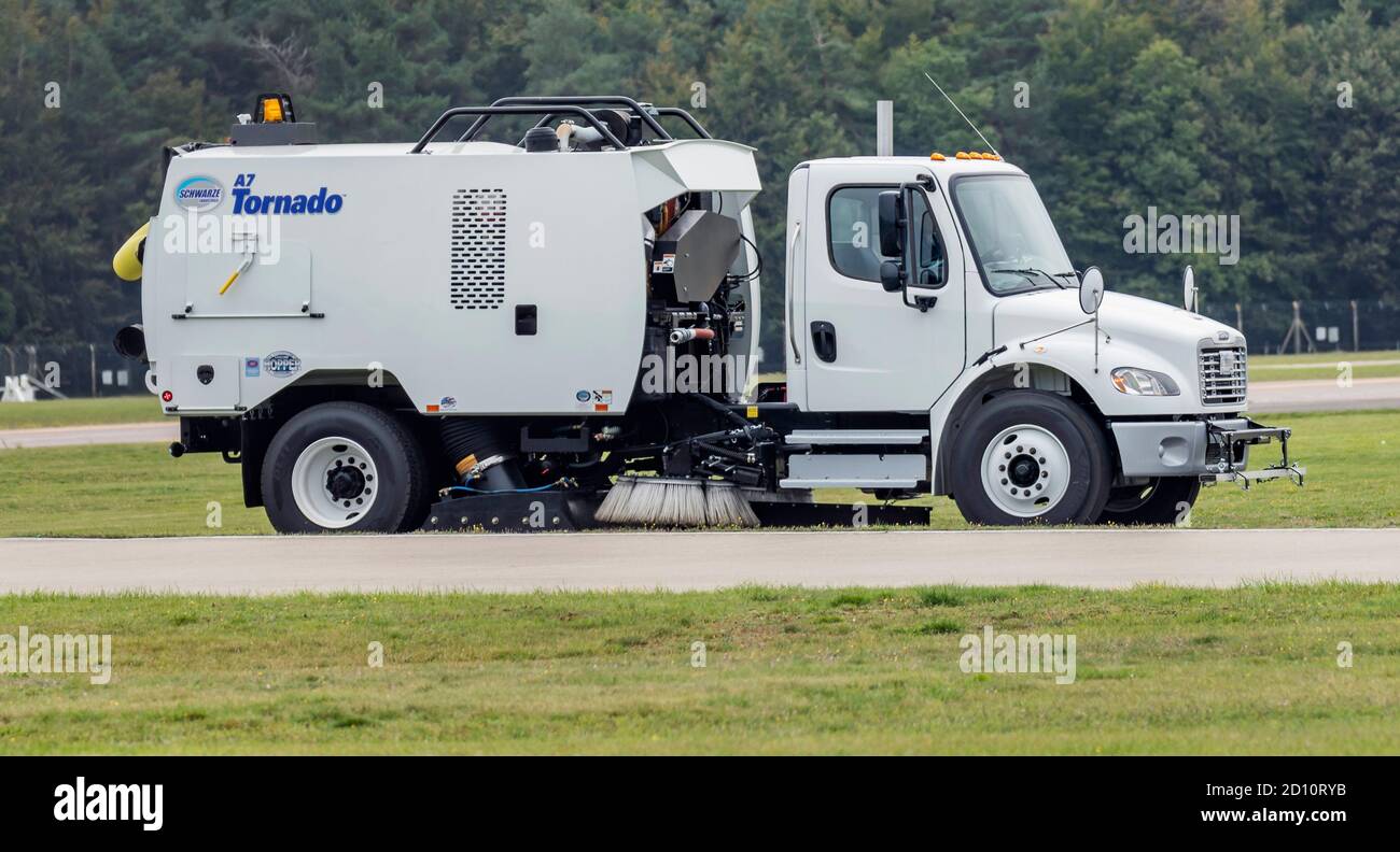 Runway Sweeper at RAF Lakenheath Stock Photo - Alamy