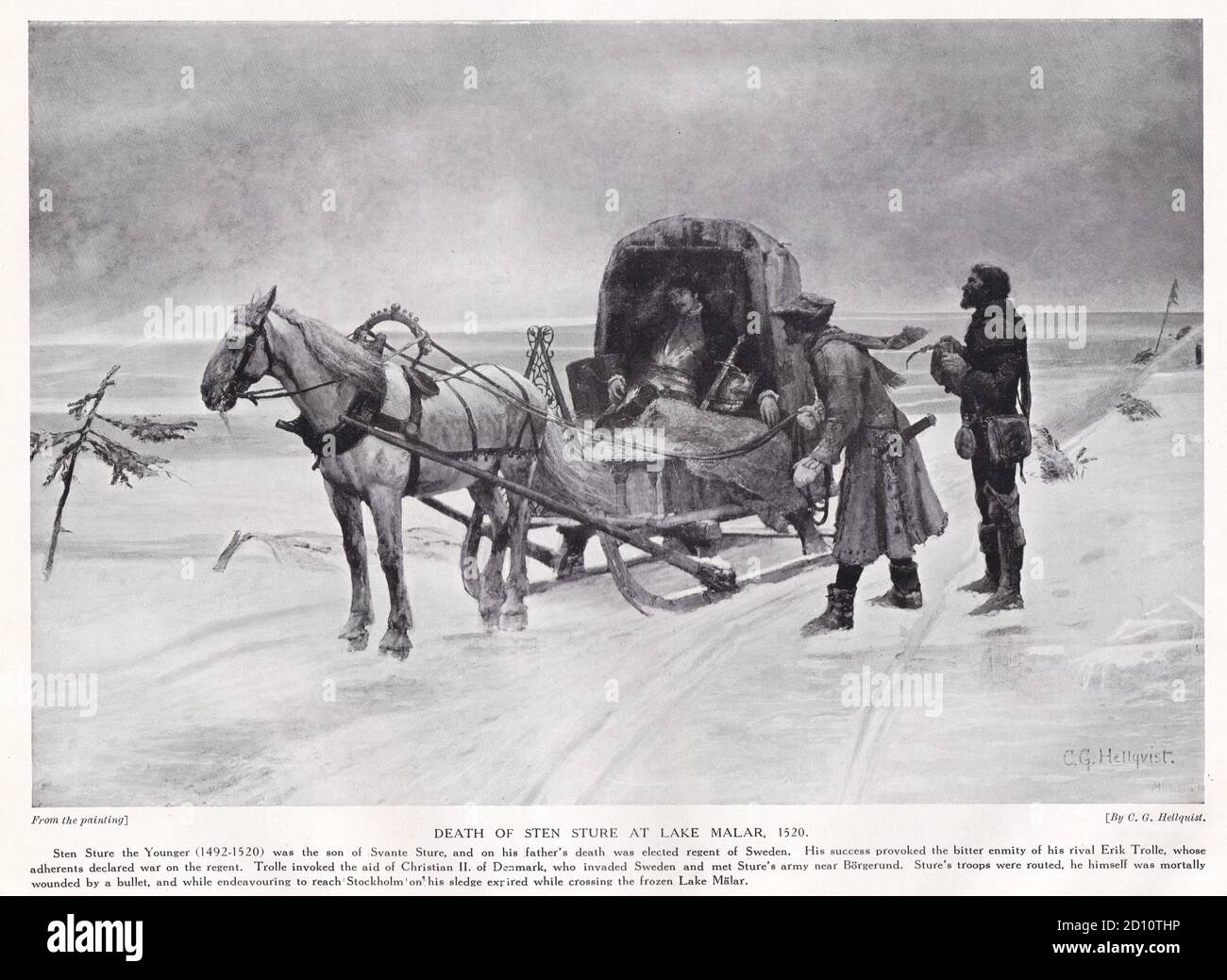 Death of Sten Sture the Younger at Lake Malar 1520 Stock Photo - Alamy