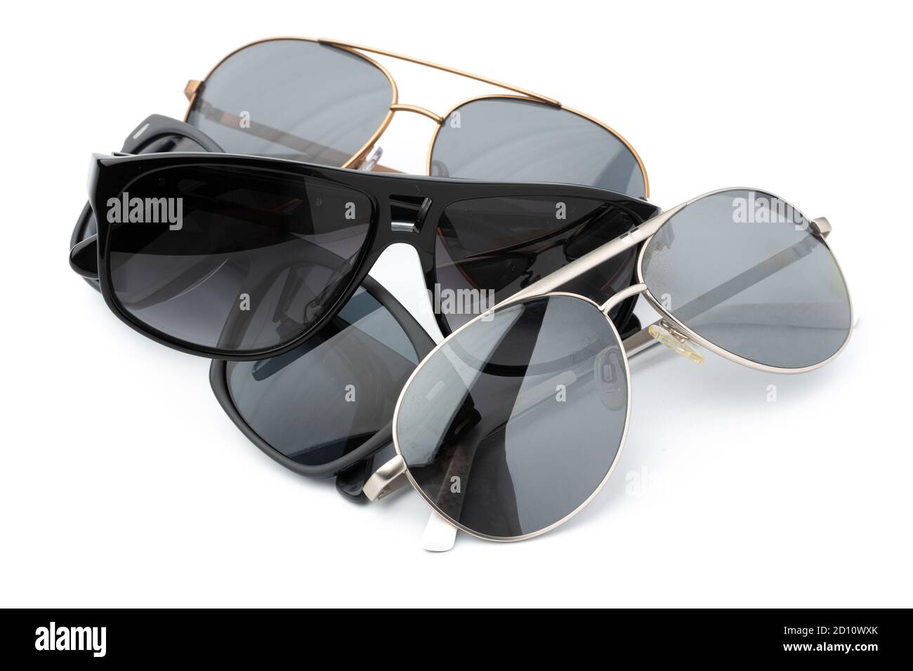 Set of glasses isolated on white background Stock Photo - Alamy