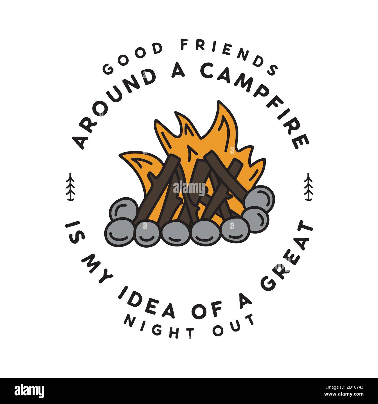 Vintage camping logo, adventure emblem illustration design. Outdoor ...