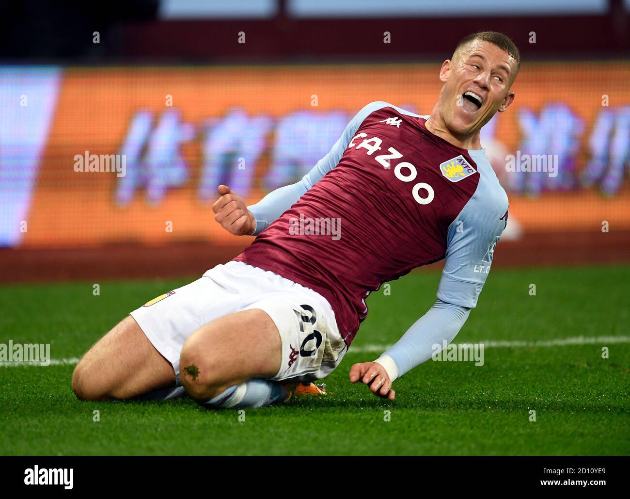 Aston Villa s Ross Barkley celebrates scoring his side s fifth goal of the game during the Premier League match at Villa Park Birmingham Stock Photo Alamy