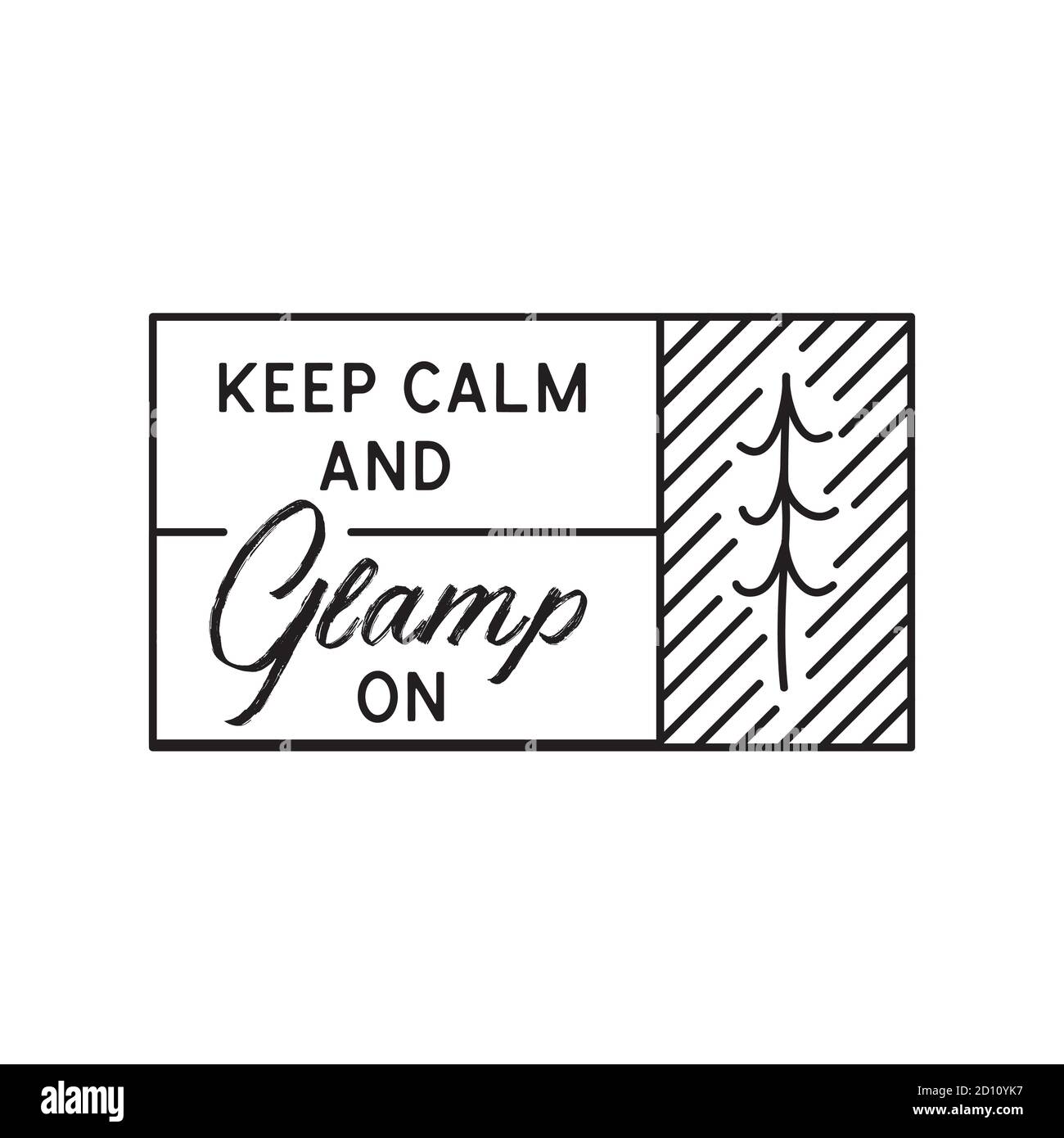 Glamping logo, adventure camp emblem illustration design. Outdoor label ...