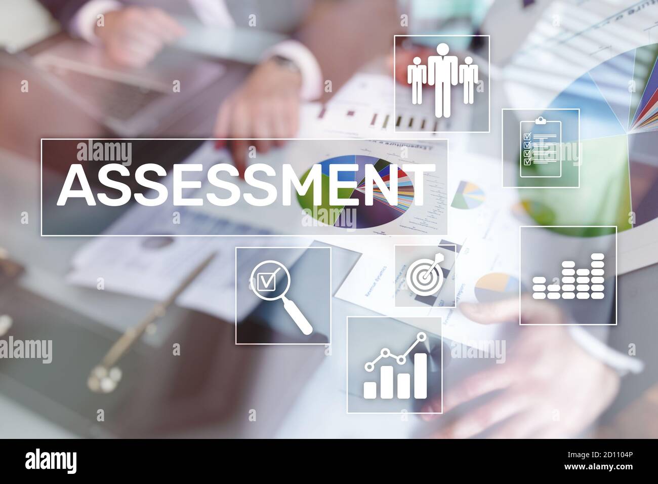 Assessment Analysis Analytics Technology concept on Business Background ...