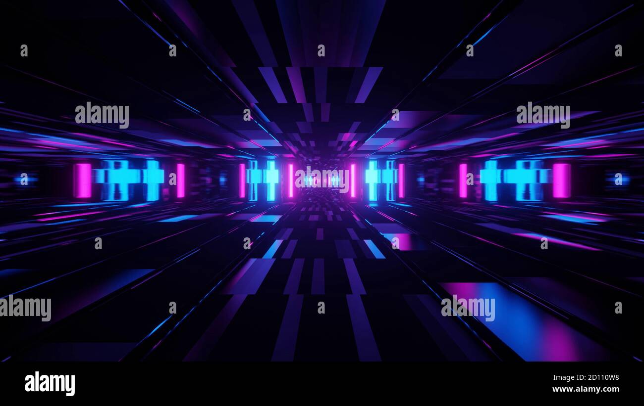 Disco Stage Light Modern Spaceship 4k uhd 3d illustration background ...