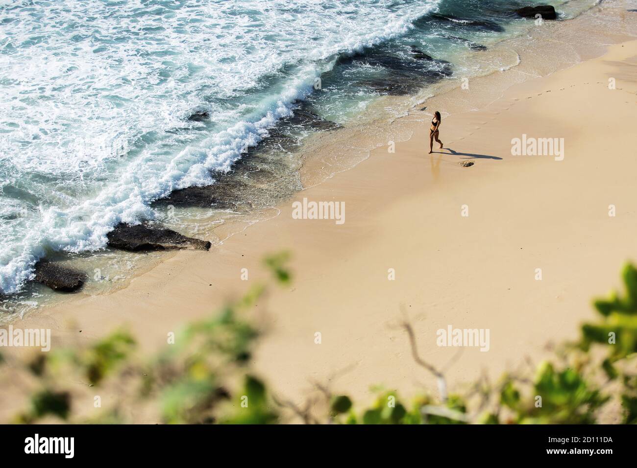beautiful girl running on the beach. High quality photo Stock Photo - Alamy