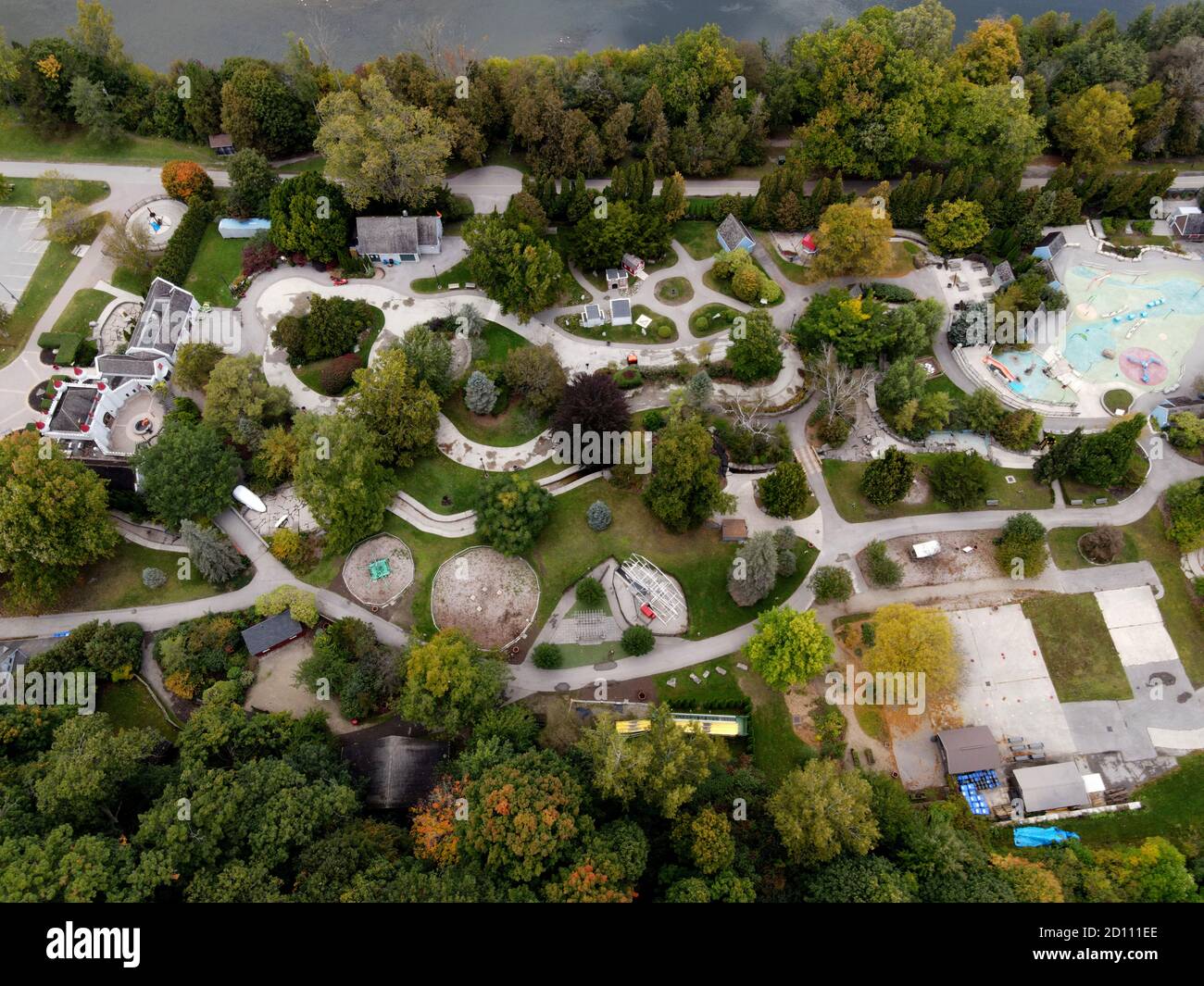 1st of October 2020, Springbank Park in London Ontario Canada. Aerial ...