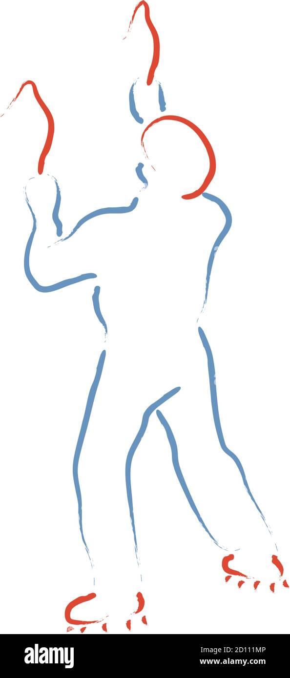 Ice climbing, climber stylized vector illustration Stock Vector Image ...