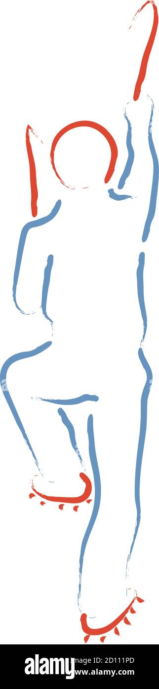 Ice climbing, climber stylized vector illustration Stock Vector Image ...