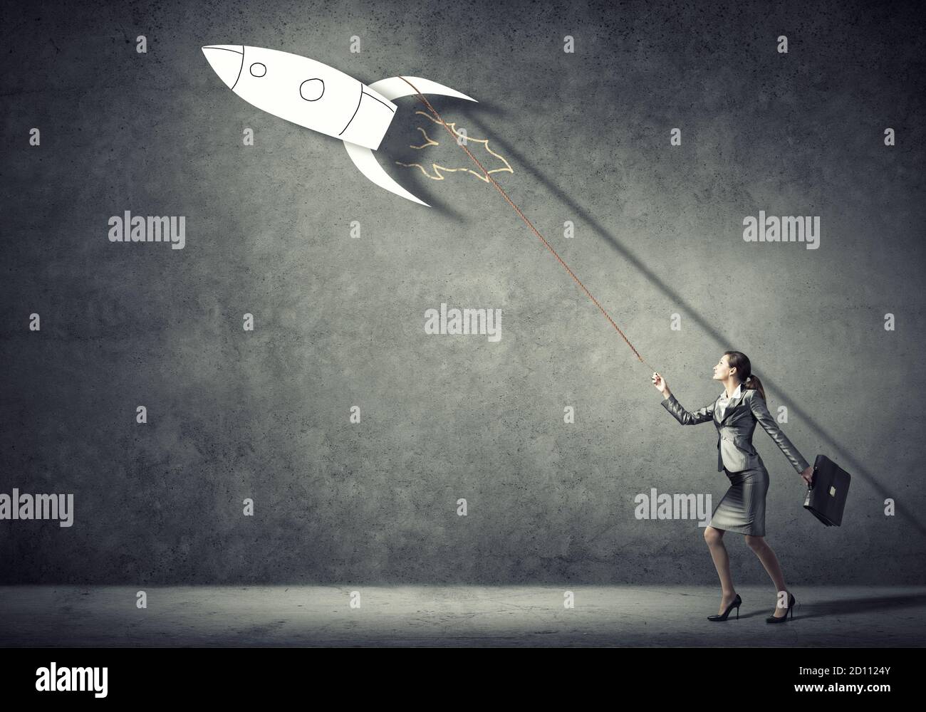 Woman rocket fast hi-res stock photography and images - Alamy