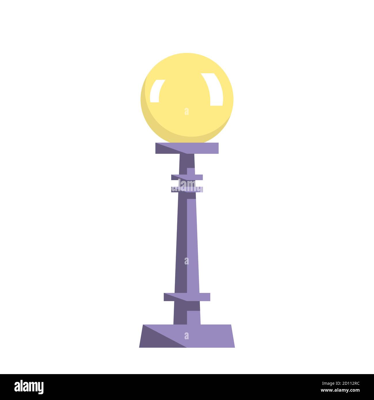 Round shape street lamp. Vector isolated illustration in flat style ...