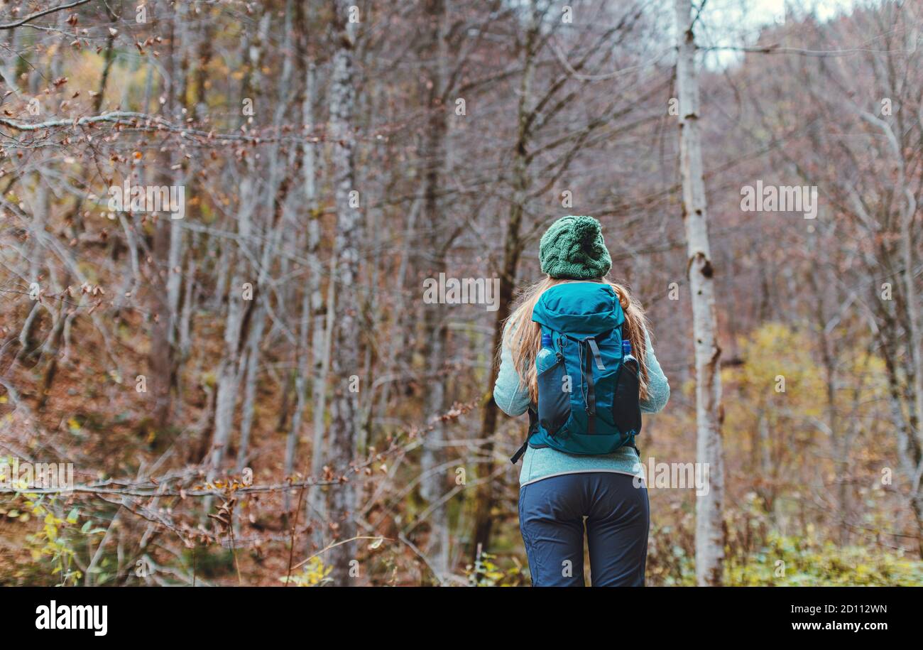 Woman hike autumn hi-res stock photography and images - Alamy