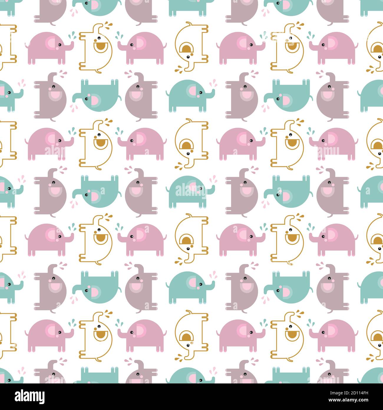 Pattern of beautiful elephants. Pattern Background with elephants ...