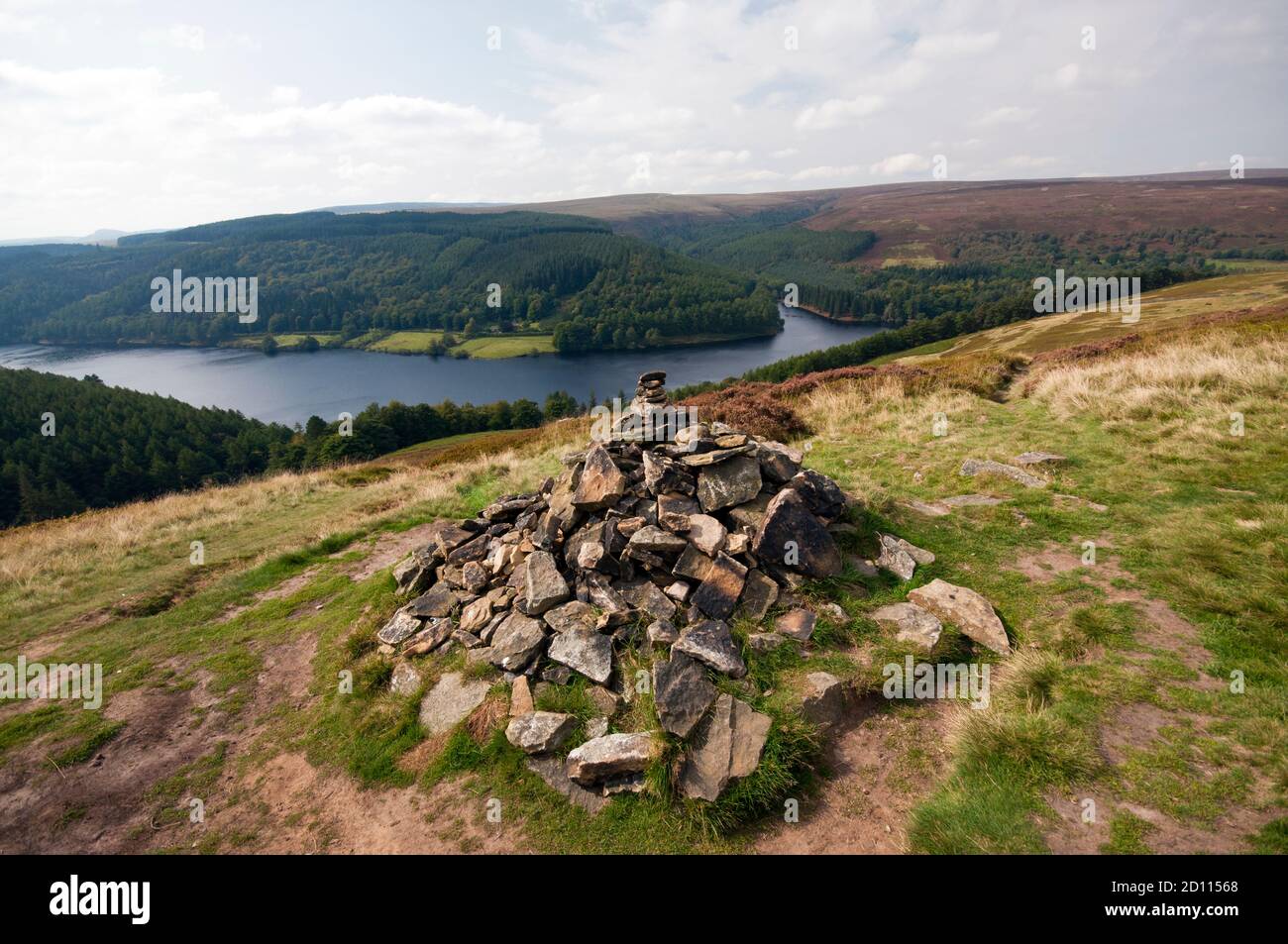 Cairn located on Little Howden Moor near Bamford House in the Peak ...