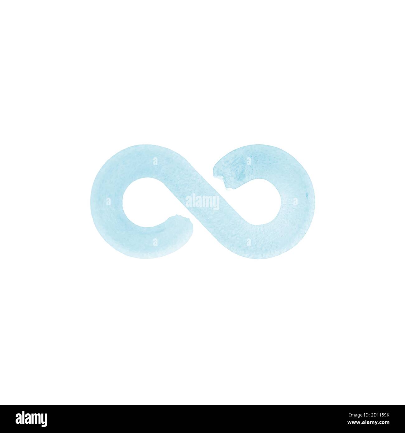 Watercolor infinity icon. Brush drawn Infinity symbol. Flat endless ...