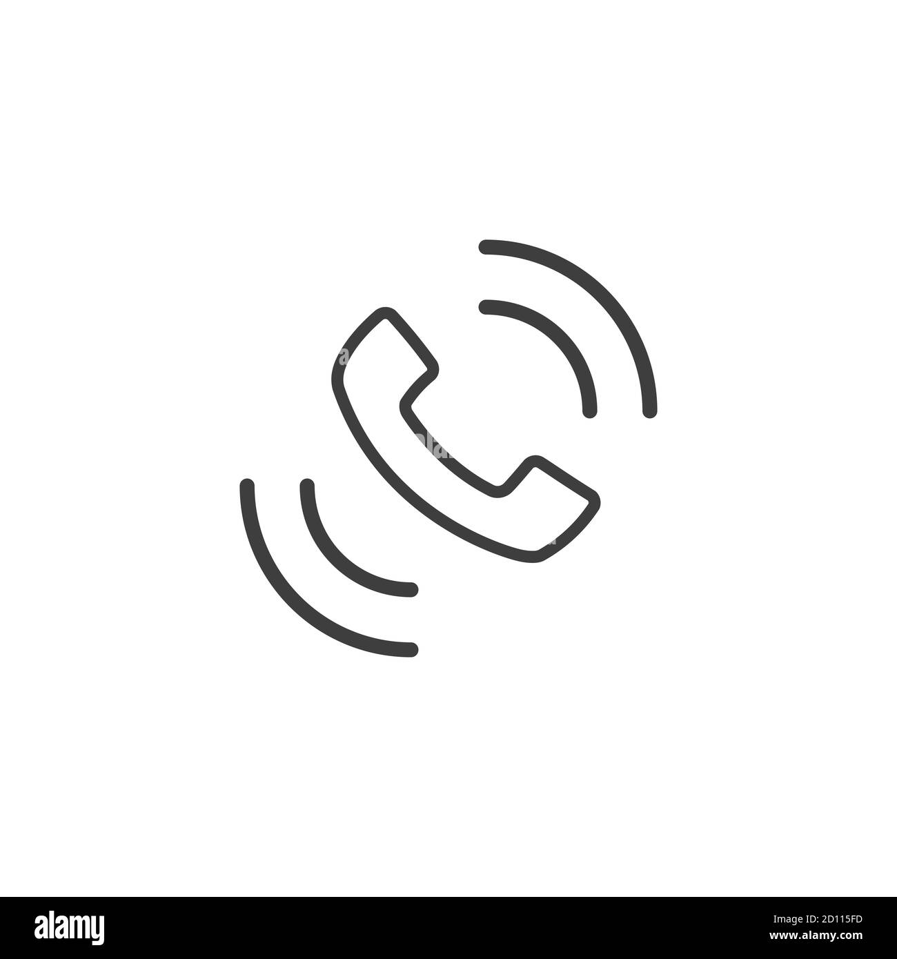 Smartphone mobile phone ringing or vibrating flat vector icon for apps ...