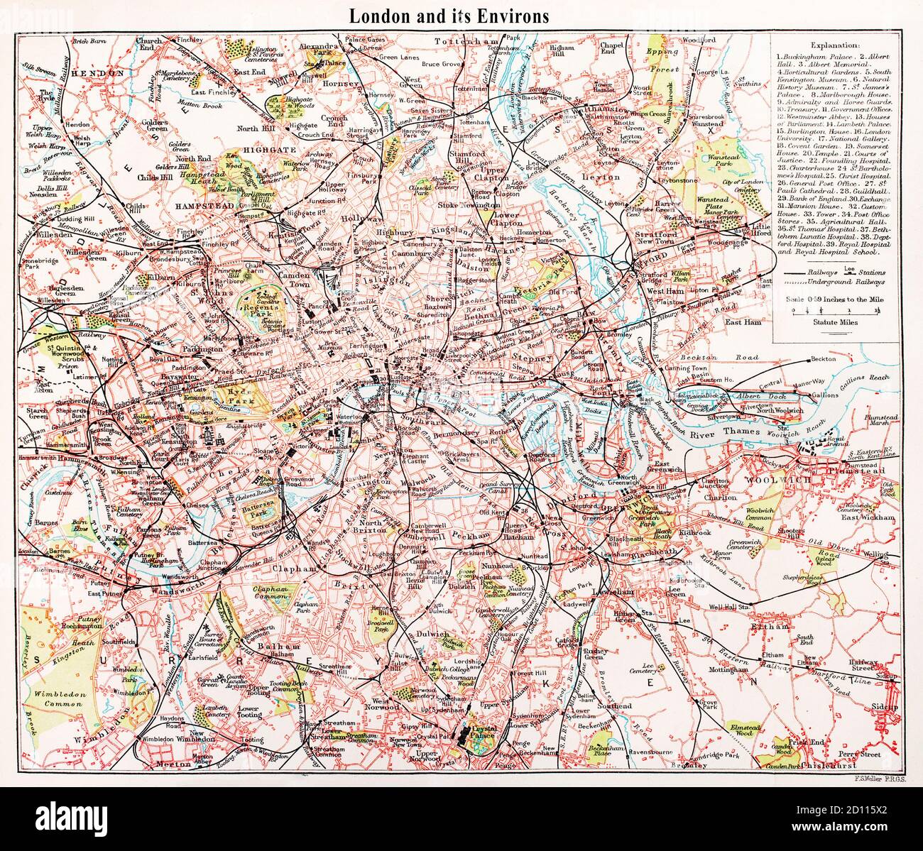 London street map 19th century hi-res stock photography and images - Alamy