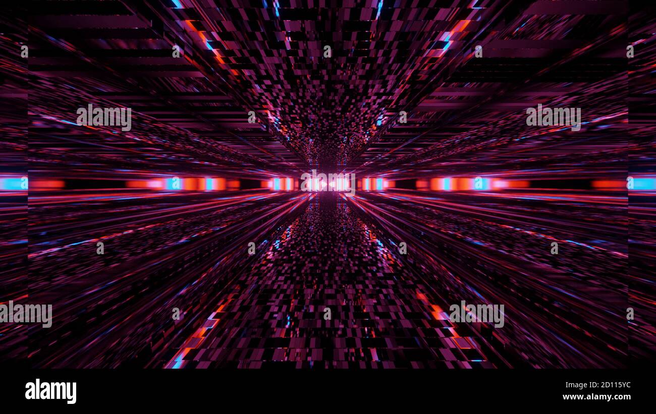 Dark Lighted Molecular Neon Quantum 4k uhd 3d illustration background ...