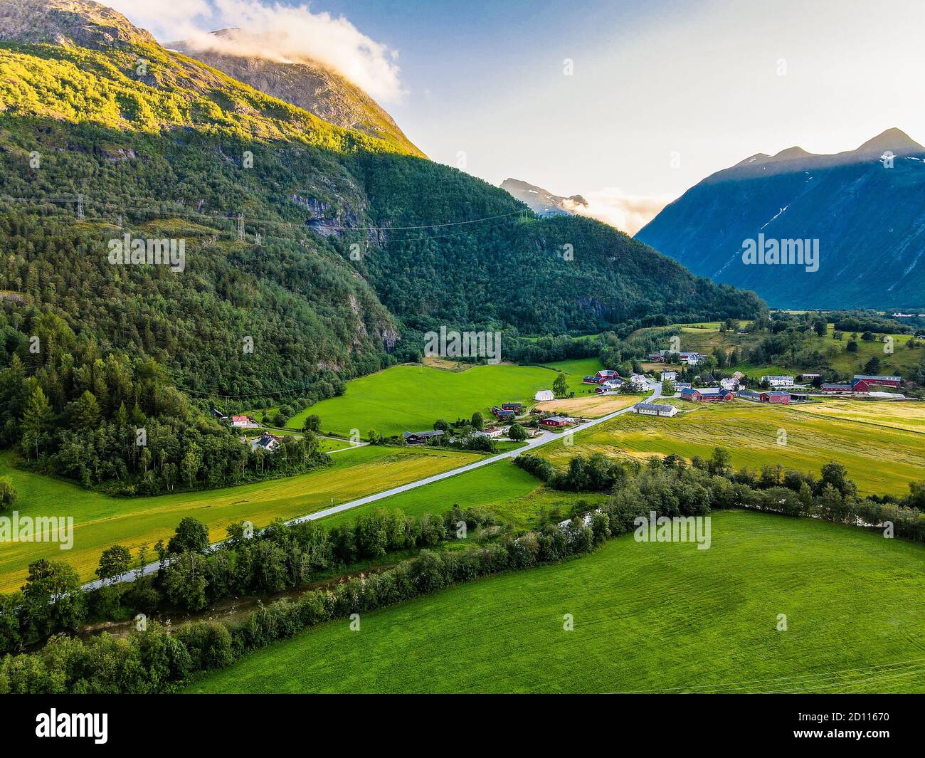Rauma river valley near Soggebru camping, Norway Stock Photo - Alamy