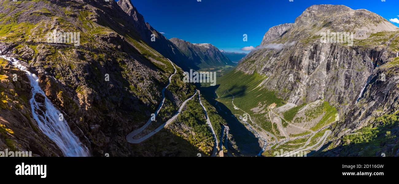 Trollstigen or Trolls Path is a serpentine mountain road in Rauma ...