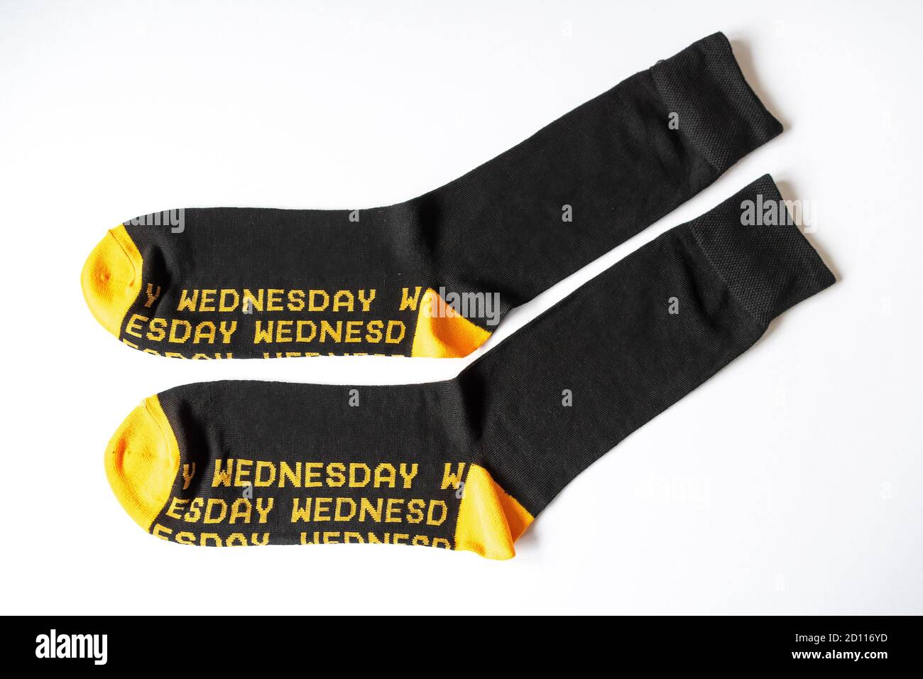 Colourful socks with the Days of the week Wednesday Stock Photo - Alamy
