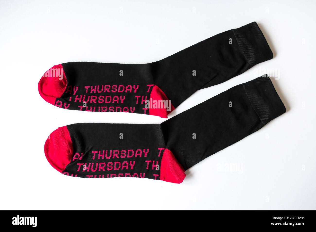 Colourful socks with the Days of the week Thursday Stock Photo - Alamy