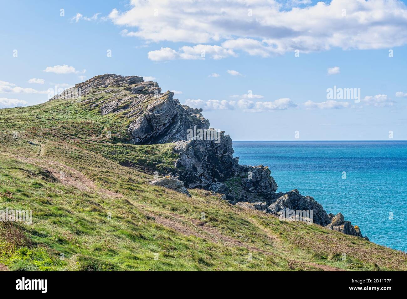 Lizard Head in Cornwall England. This is near lizzard Point which is ...