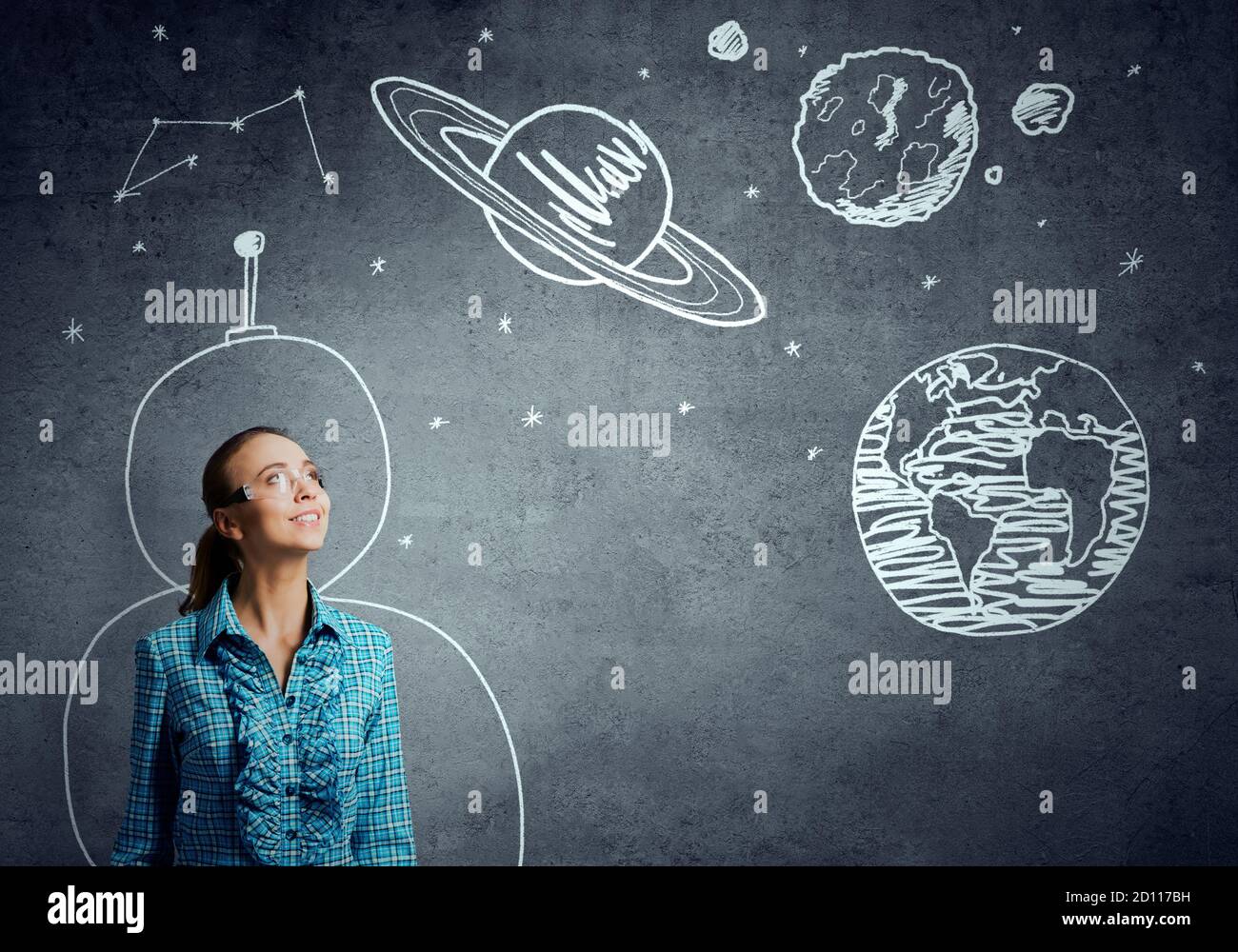 Dreaming to explore space Stock Photo - Alamy