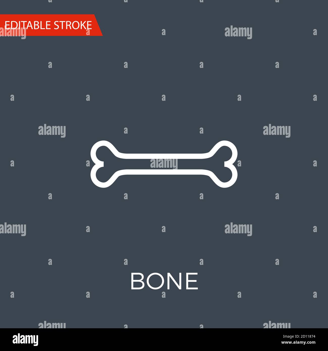Bone Vector Icon Stock Vector Image & Art - Alamy