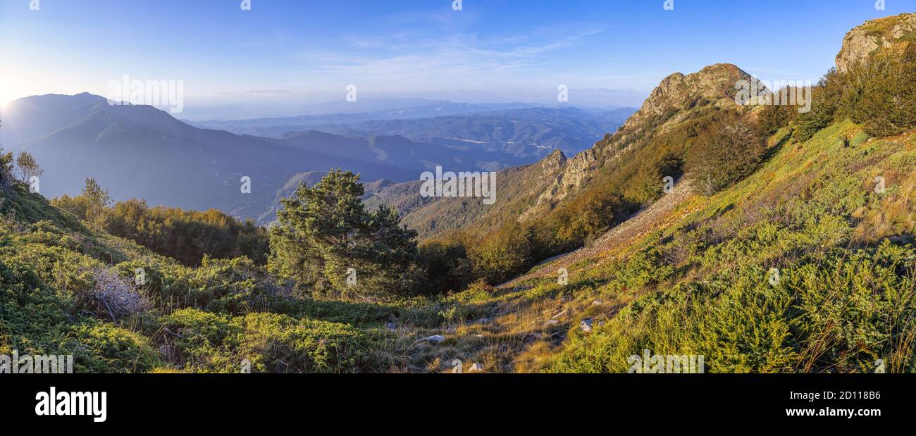 Spanish mountain peaks in Catalonia, mountain Montseny, mountain peak ...