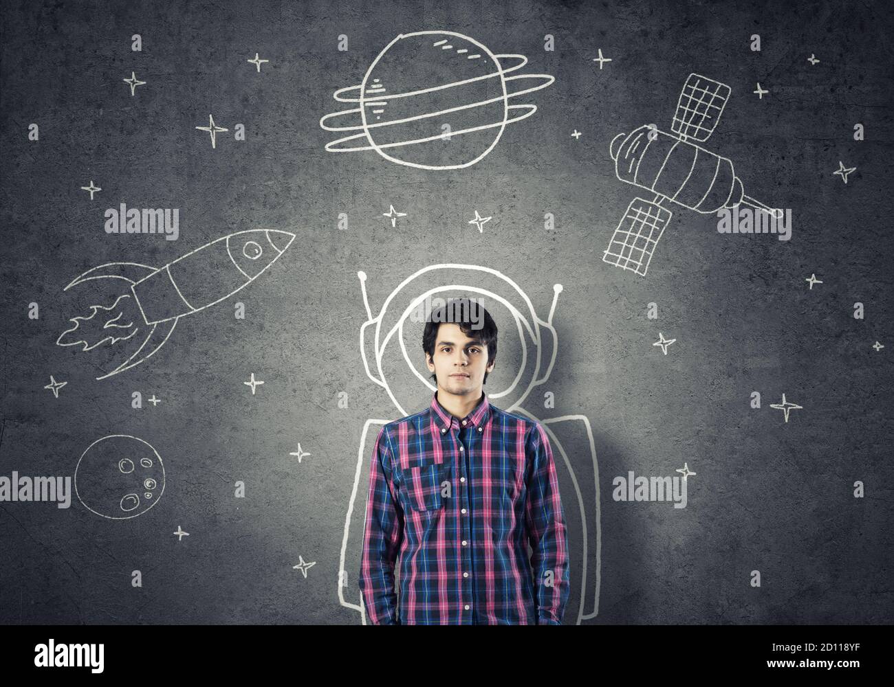 Man dreaming of space shuttle hi-res stock photography and images - Alamy