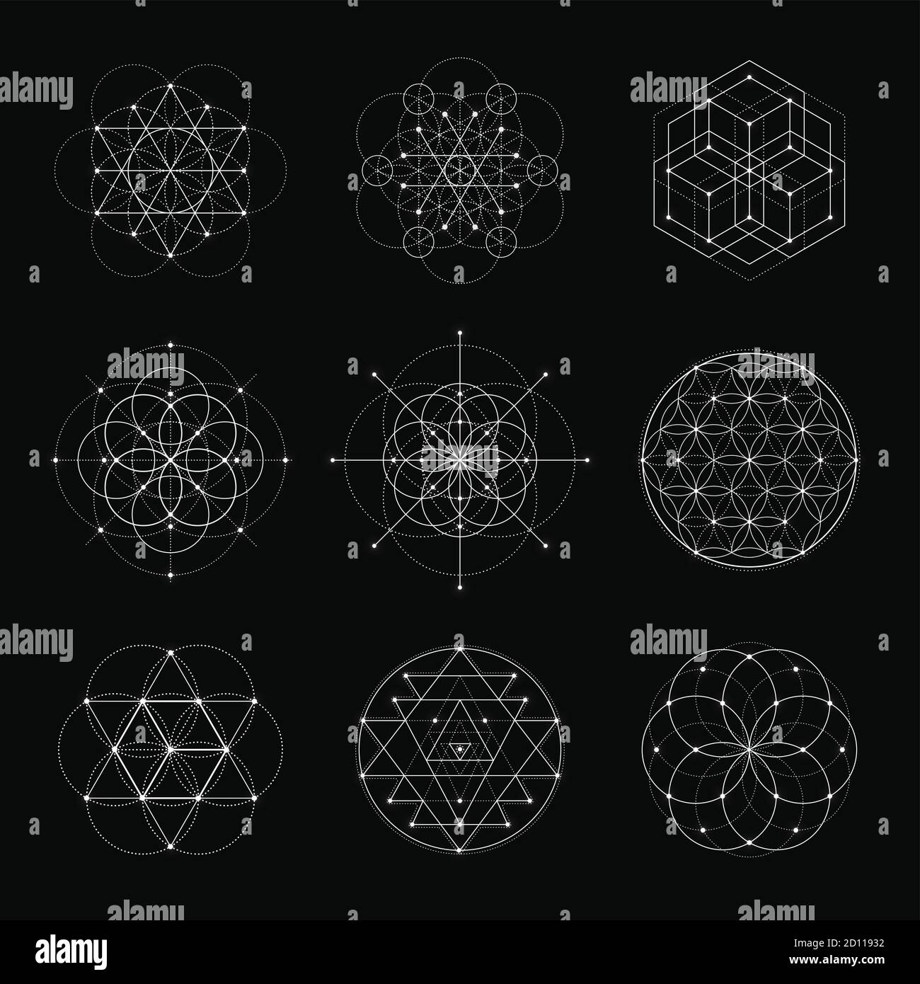 Sacred geometry vector design elements Stock Vector Image & Art - Alamy