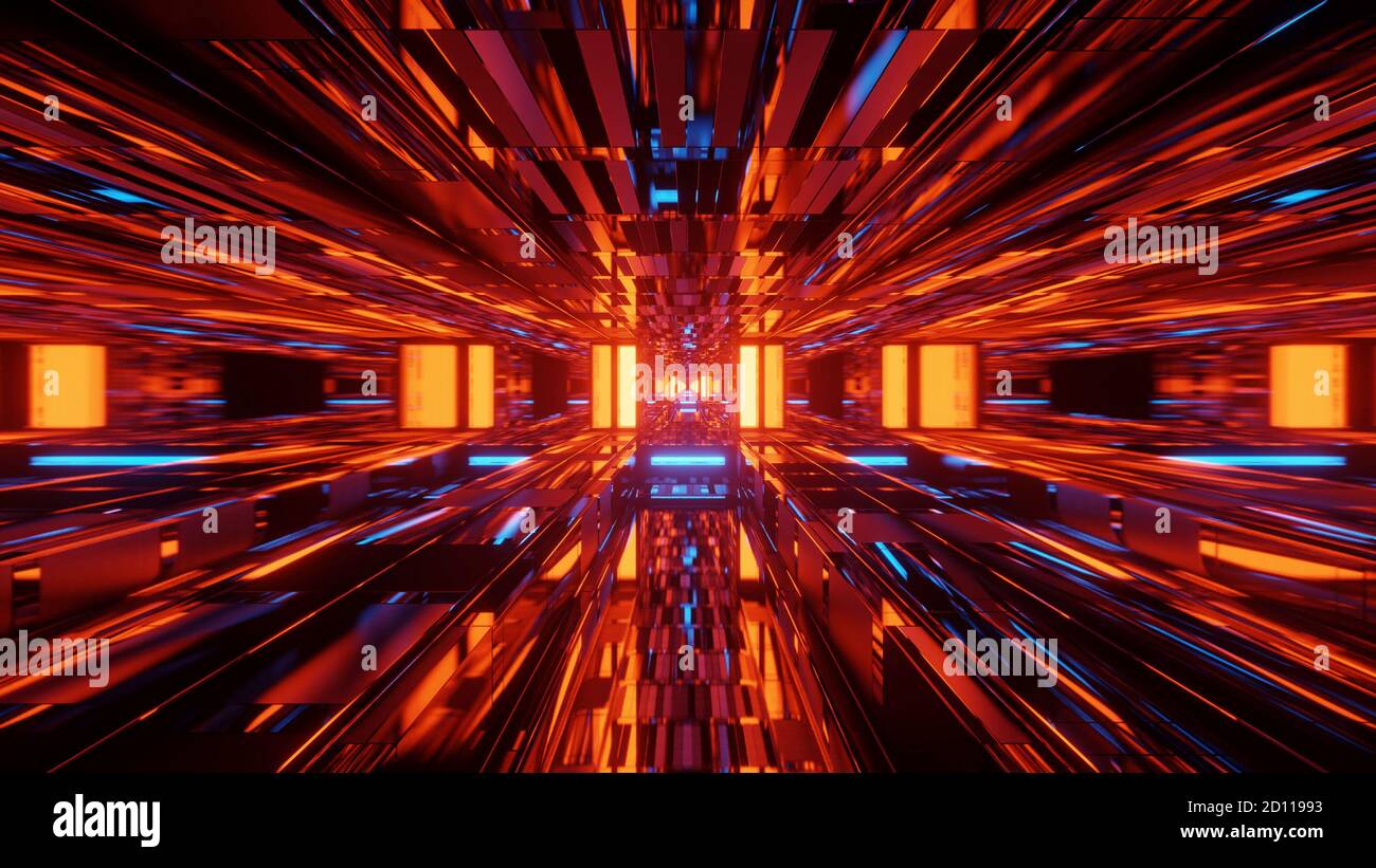 Fluorescent Modern Art Inferno 4k uhd 3d illustration background Stock ...