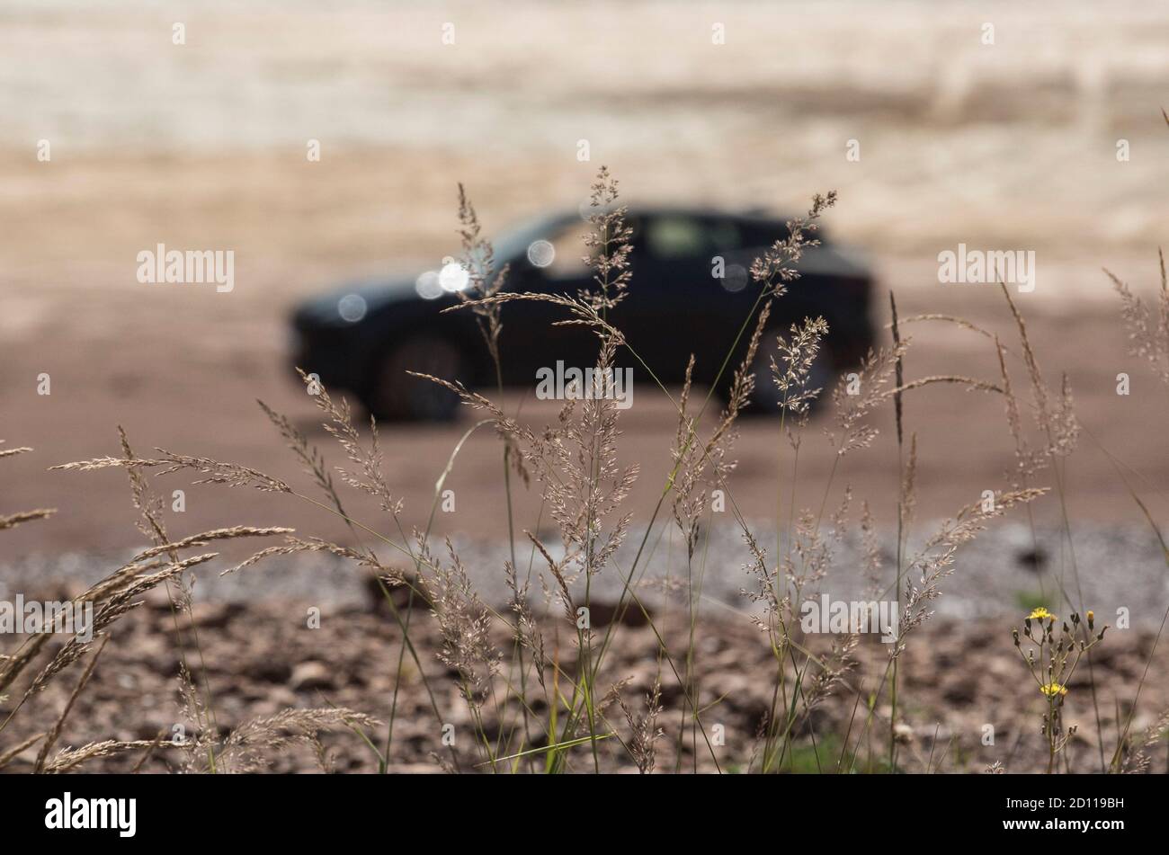 in a four wheel drive car on an offroad path Stock Photo - Alamy