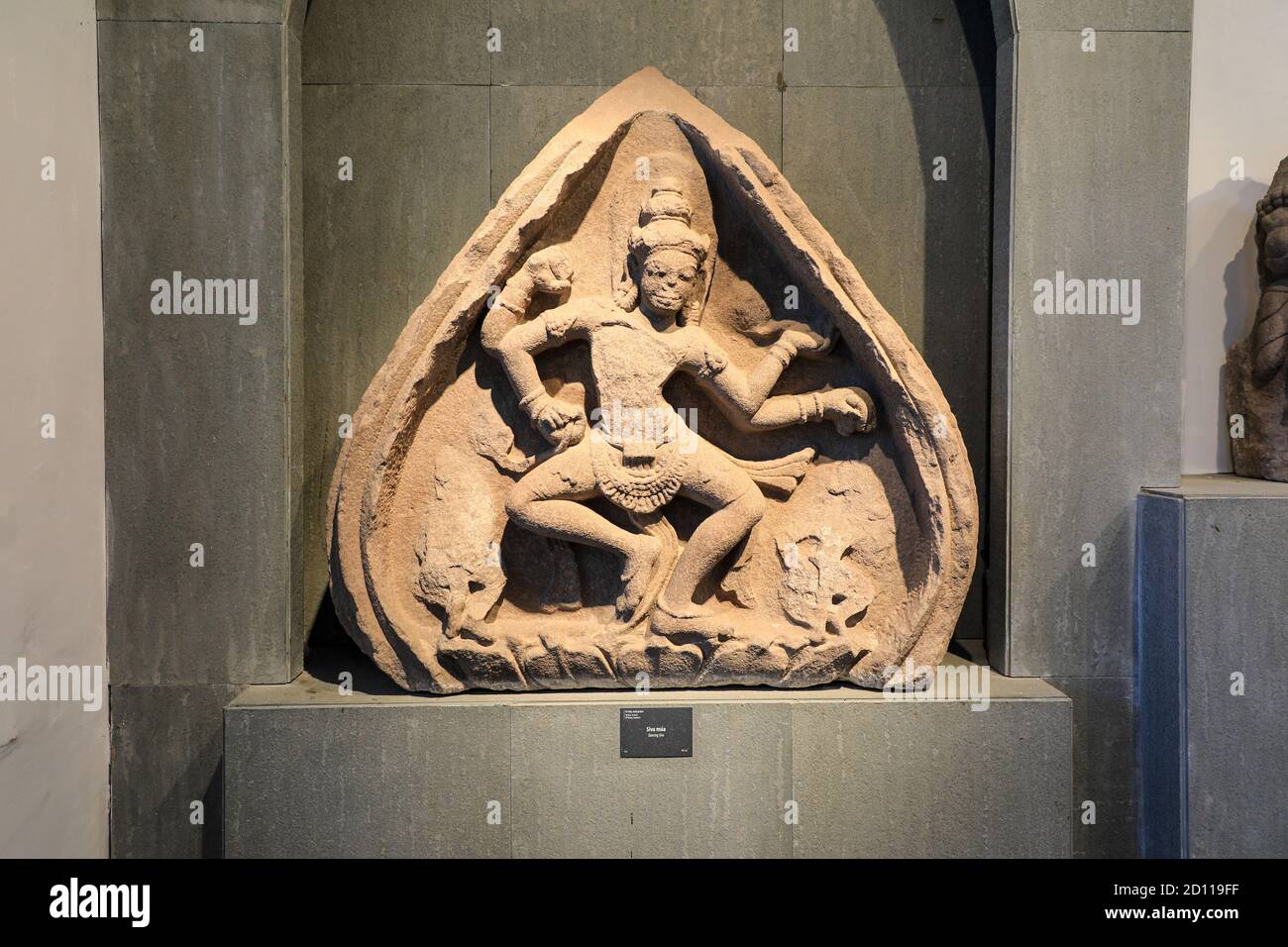 A sculpture of a Siva mua, or dancing siva, at the Museum of Cham ...