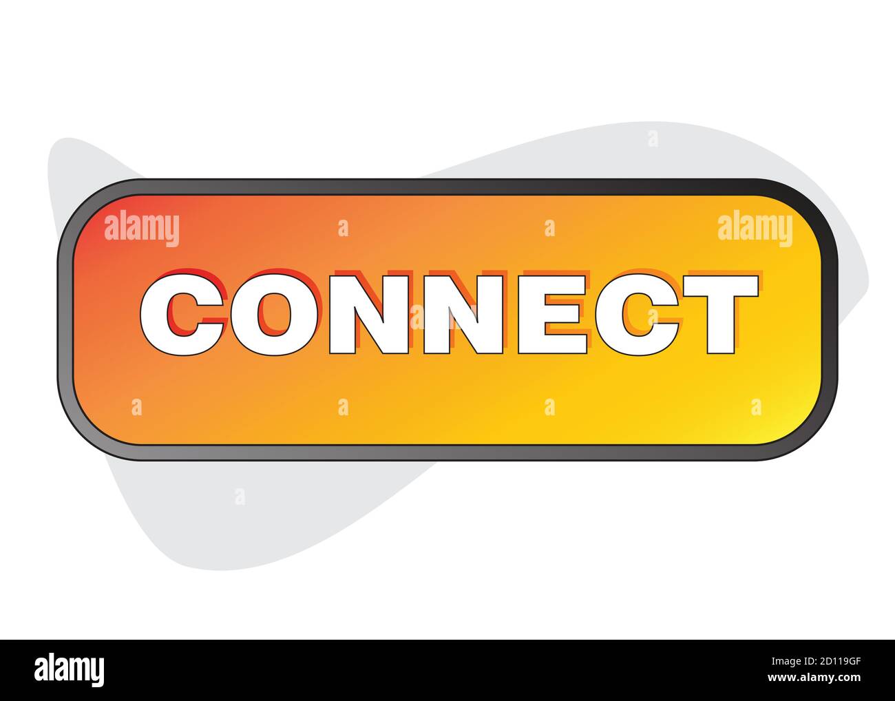 Button CONNECT isolated on white background, with shadow - vector Stock ...