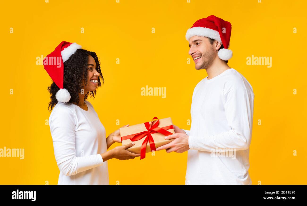 Multiracial couple greeting hi-res stock photography and images - Alamy